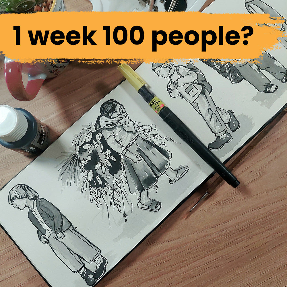 Ink Drawings Of People